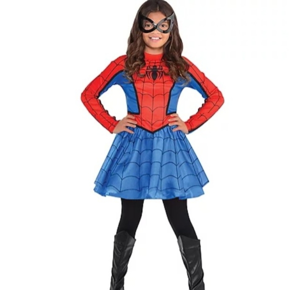 Marvel | Costumes | Marvel Girls Red And Blue Spidergirl Dress Only ...